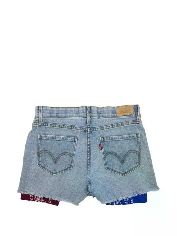 HTC LOS ANGELES Customised Levi's Bandana-insert Denim Shorts