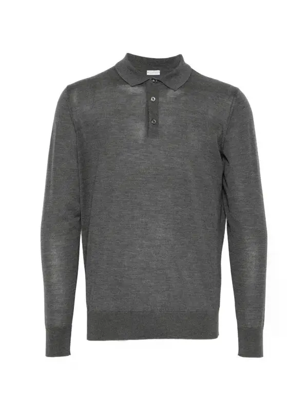 Caruso V-neck Polo - Grey