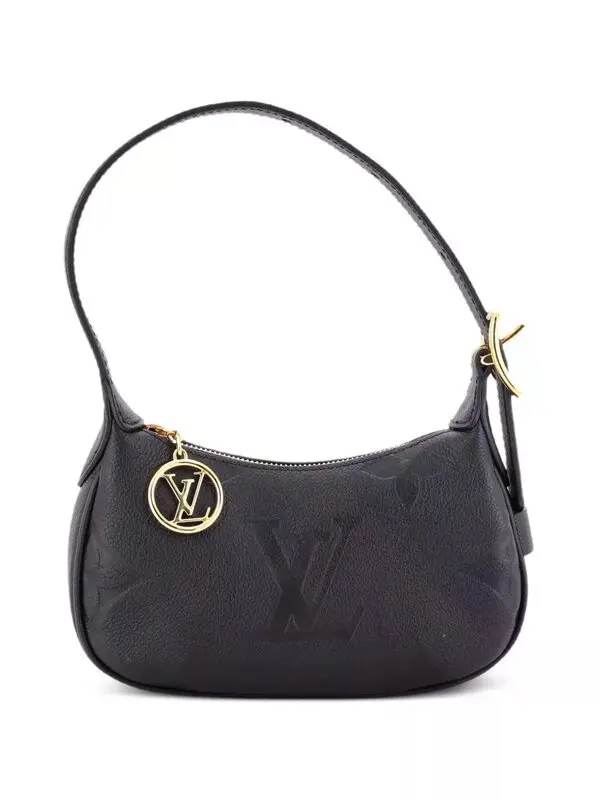 LOUIS VUITTON Monogram Empreinte Giant Mini Hobo Bag - Black