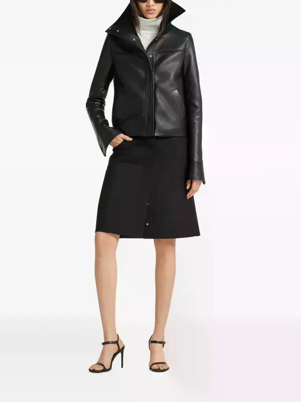 COURREGES High-collar Leather Jacket