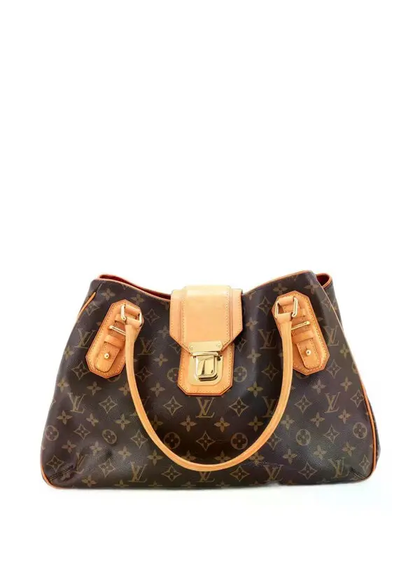 LOUIS VUITTON Griet Handbag Monogram Canvas Hobo Bag - Brown