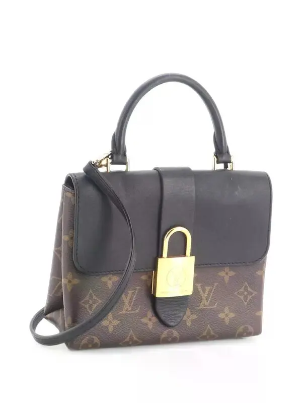 LOUIS VUITTON Locky Handbag Monogram Canvas With Leather Bb Satchel