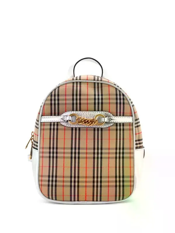 Burberry Knight Check Canvas Medium Backpack