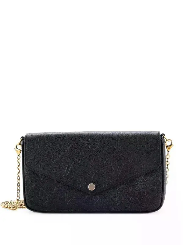 LOUIS VUITTON Felicie Pochette Monogram Empreinte Leather Crossbody Bag - Black