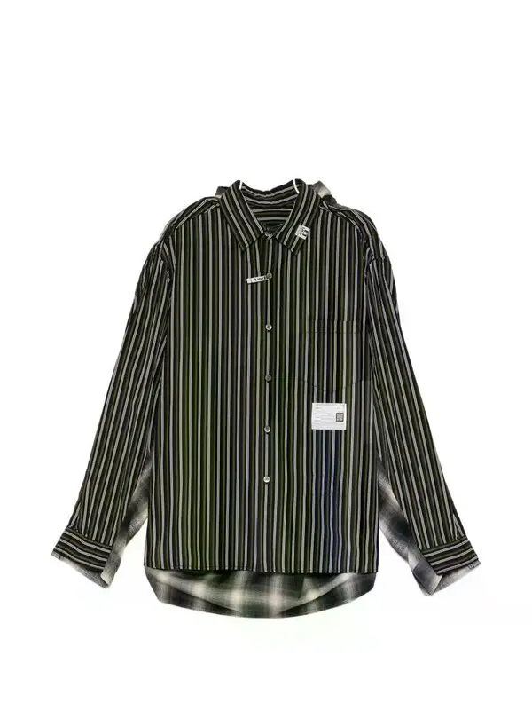 Mihara Yasuhiro Front Back Docking Shirt - Black