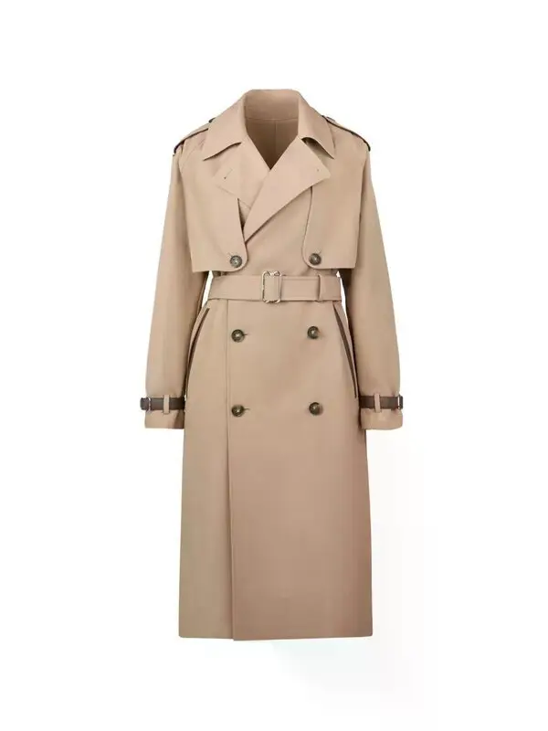 TOD'S Trench Coat With Removable Cape - Neutrals