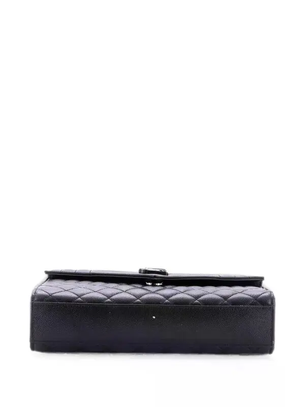 Saint Laurent Classic Monogram Envelope Satchel Mixed Matelasse Leather Medium Shoulder Bag