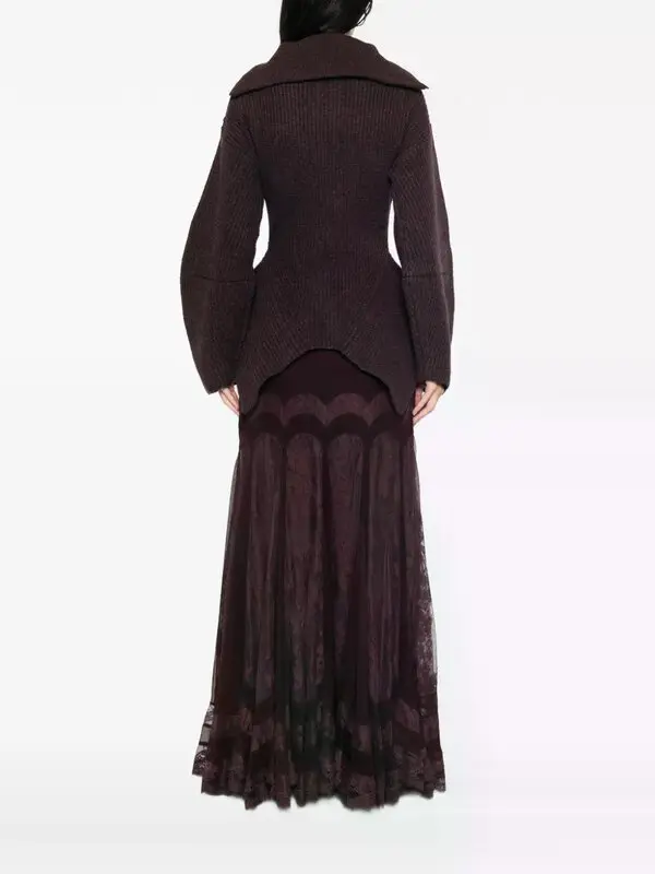 Zimmermann Ribbed-knit Panelled Sweater - Brown