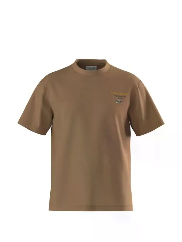 Lacoste Logo-embroidered Graphic-print T-shirt