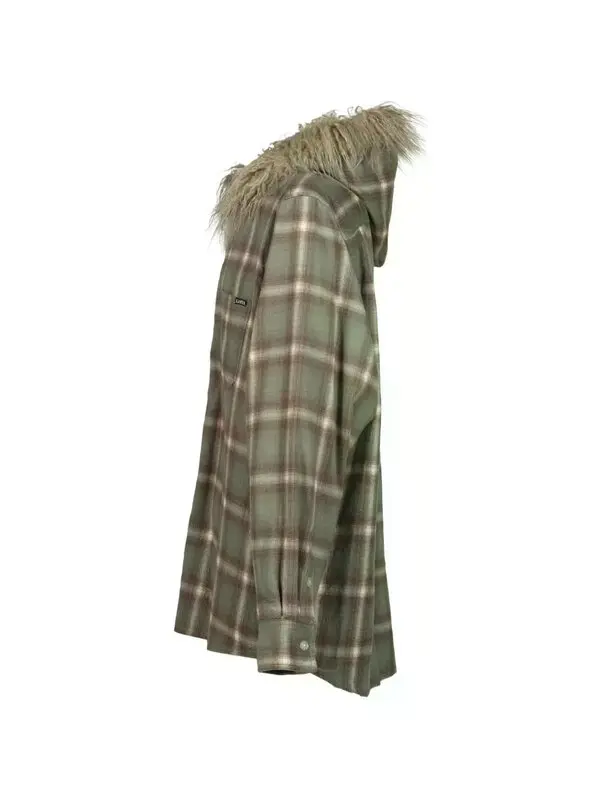 KAMIYA Faux-fur Hooded Overshirt