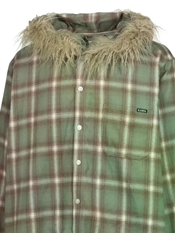 KAMIYA Faux-fur Hooded Overshirt