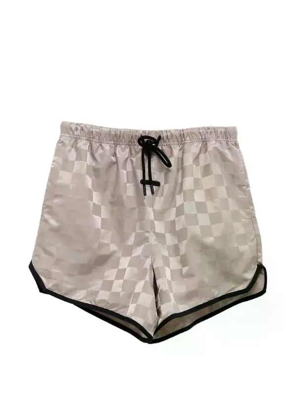 Fear Of God Check-pattern Drawstring Shorts - Neutrals