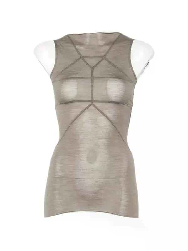 Rick Owens Exposed-seam Tank Top - Grey