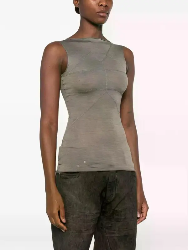 Rick Owens Sleeveless Boat Neck Top - Grey
