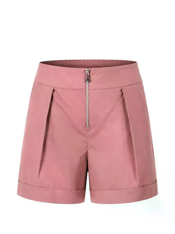 Patrizia Pepe Pleated Zip-front Shorts - Pink