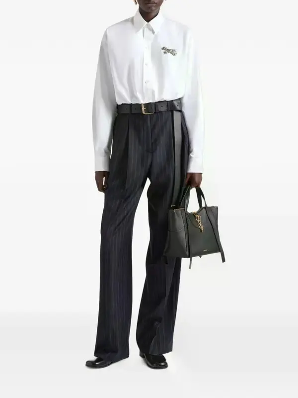 Givenchy Pinstripe-pattern Pleated Trousers - Blue