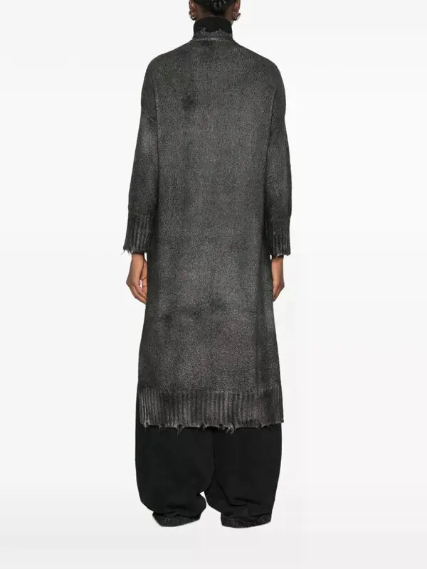 Avant Toi Distressed-effect Longline Coat