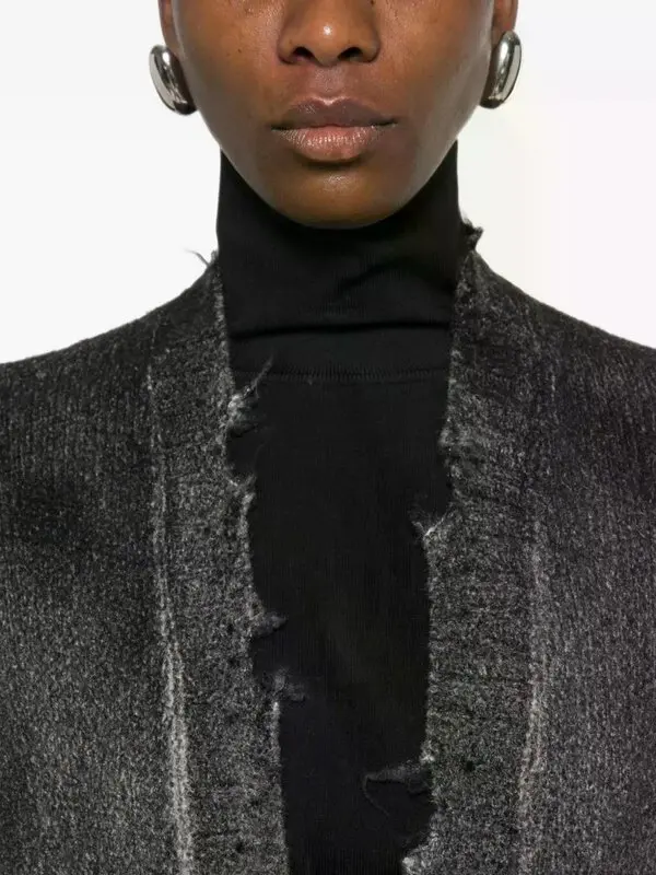 Avant Toi Distressed-effect Longline Coat