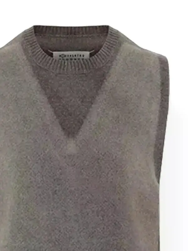 MAISON MARGIELA Layered Knitted Sweater Vest - Grey