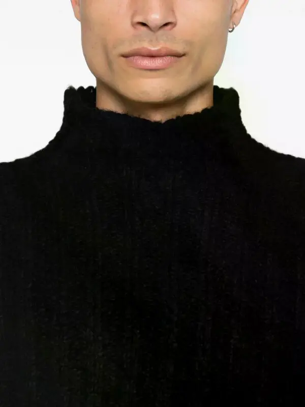 Rick Owens Ribbed-knit High-neck Sweater