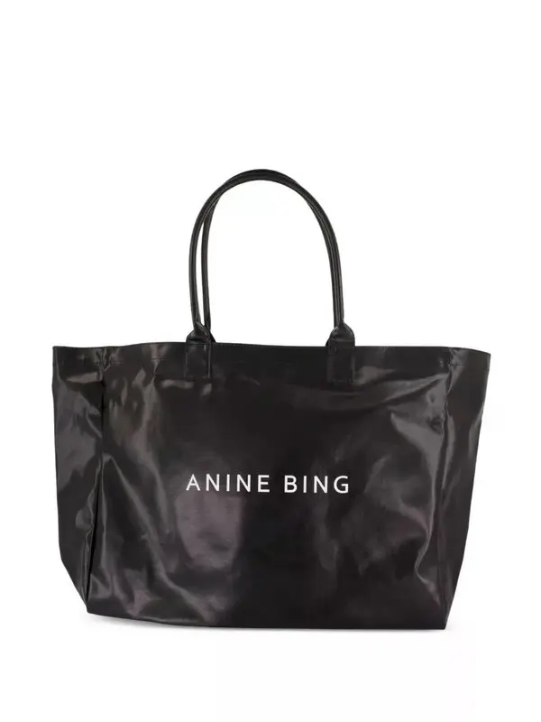 ANINE BING Leo Coated Canvas Tote