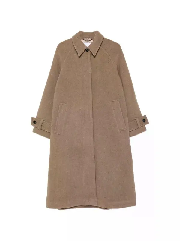 SAMSOE SAMSOE Alma Raglan-sleeve Single-breasted Coat