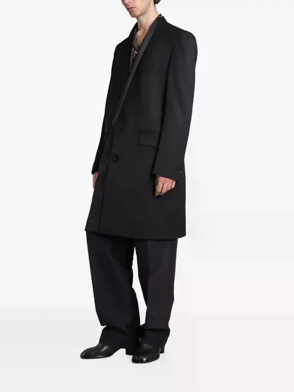 MAISON MARGIELA Four-stitch Satin-lapel Coat