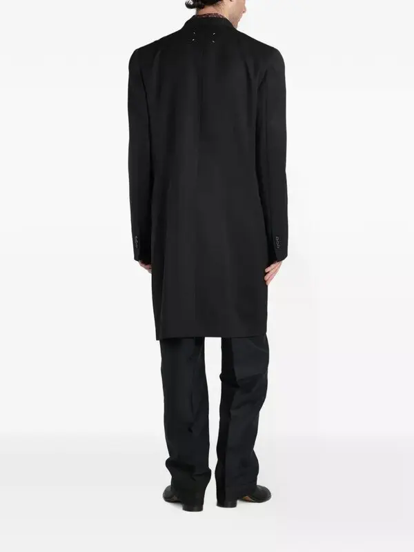 MAISON MARGIELA Four-stitch Satin-lapel Coat