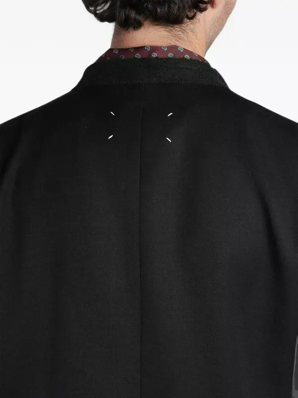 MAISON MARGIELA Four-stitch Satin-lapel Coat