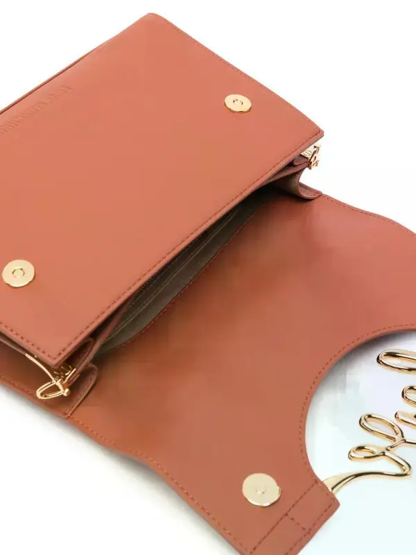 Moschino Logo Plaque Tote Bag - Brown