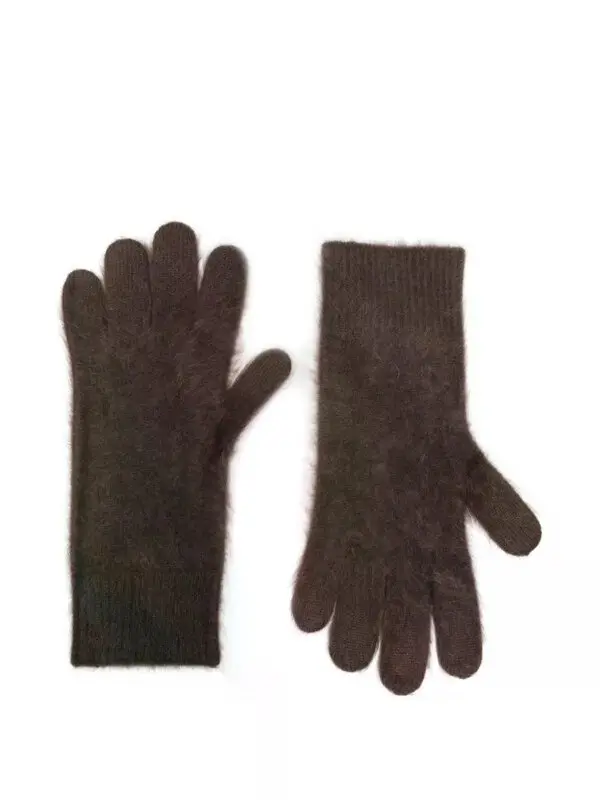 Soft Goat Cashmere Gloves - Brown