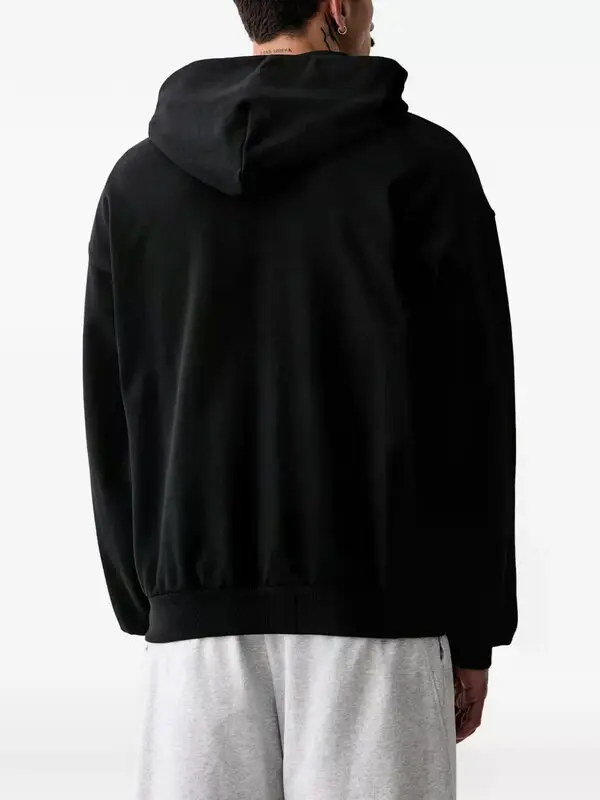 Adidas Logo-embroidered Zip-up Hoodie