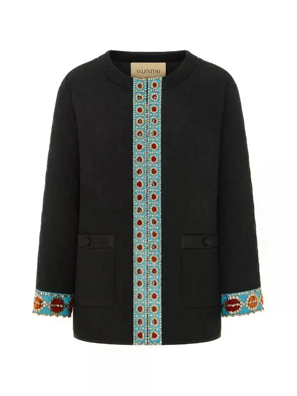 Valentino Garavani Quilted Sequin-embellished Jacket - Black