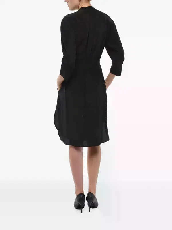 Stella McCartney Cut-out Belted Shirt Midi Dress - Black