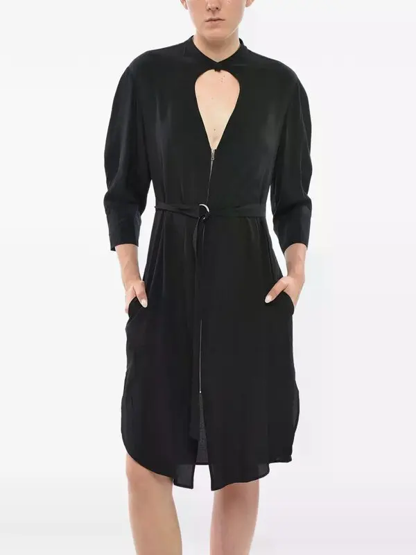 Stella McCartney Cut-out Belted Shirt Midi Dress