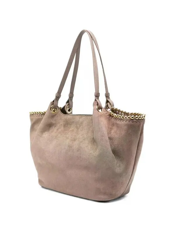 Moschino Beaded Trim Suede Effect Tote Bag