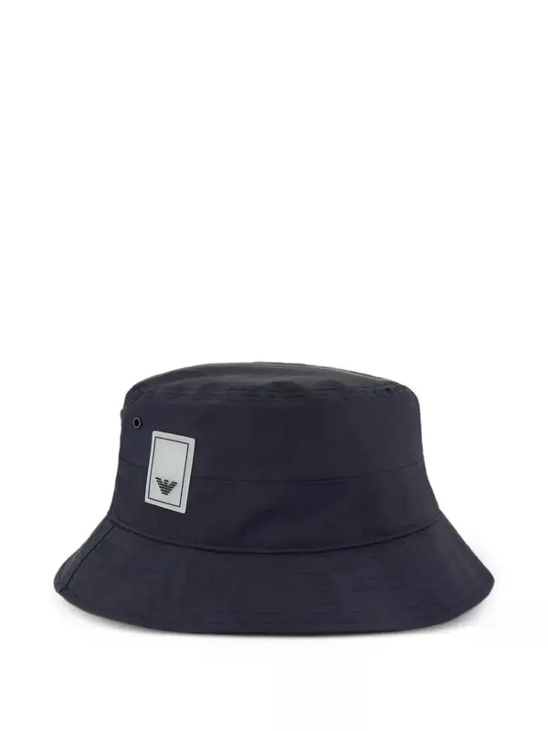 Emporio Armani Logo Patch Bucket Hat - Blue