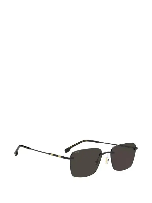 BOSS Square Rimless Sunglasses - Black