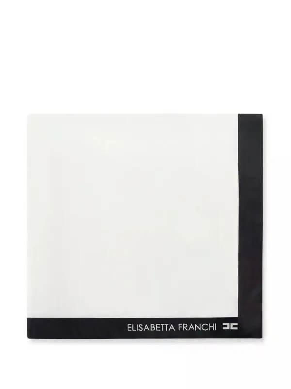 Elisabetta Franchi Logo-detail Scarf - White