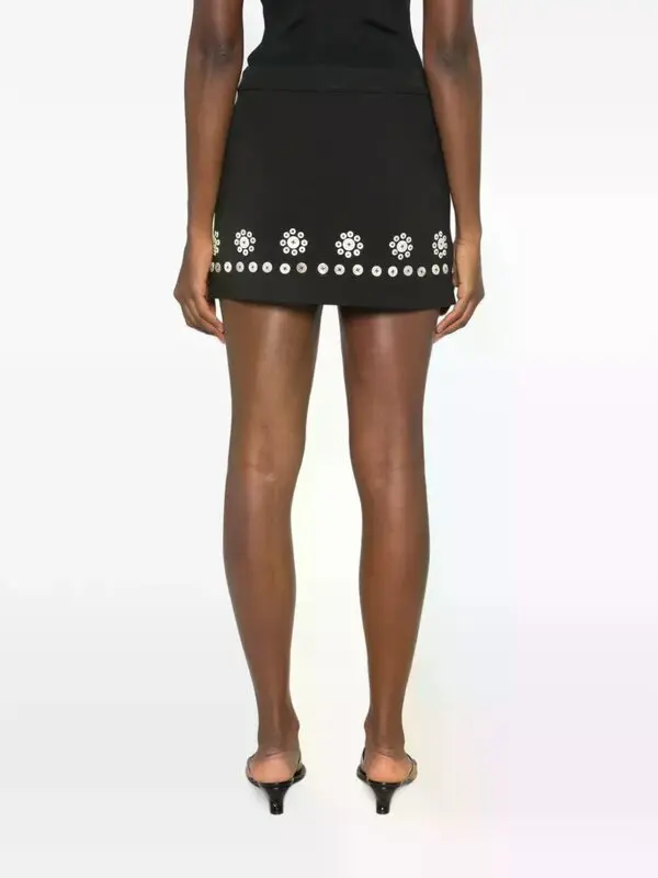 Stine Goya Button-embellished Floral-motif Mini Skirt