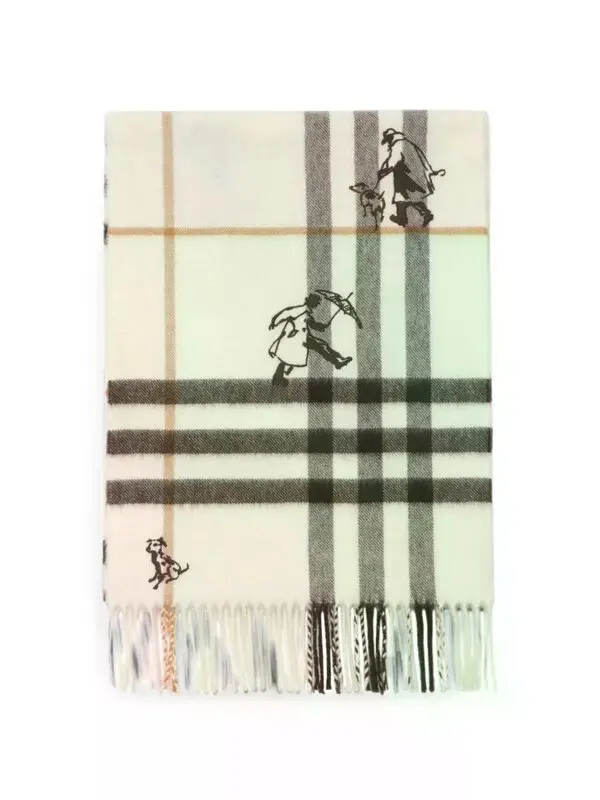 Burberry Check Mates Cashmere Scarf - Neutrals