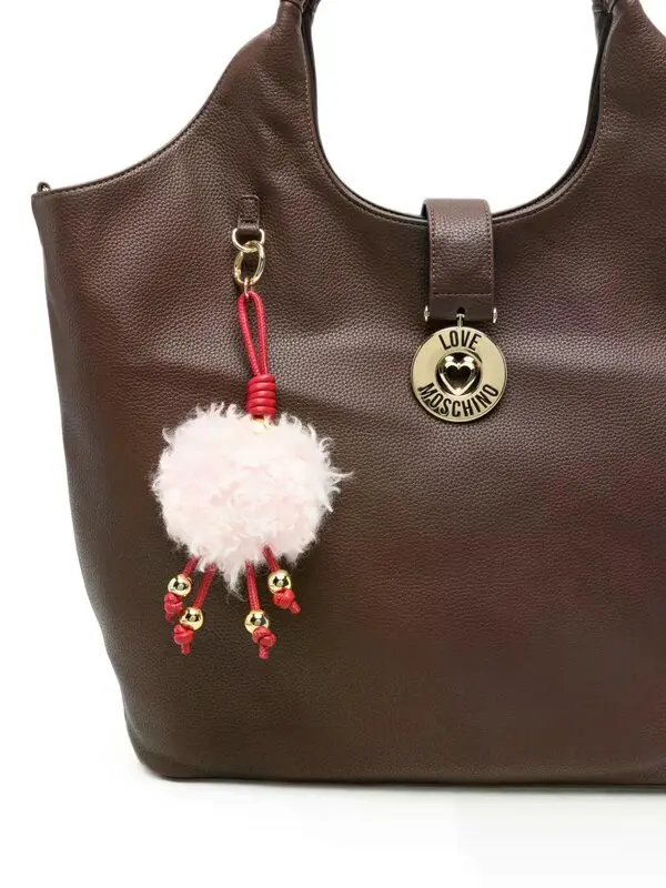 Moschino Logo-plaque Pompom-charm Tote Bag