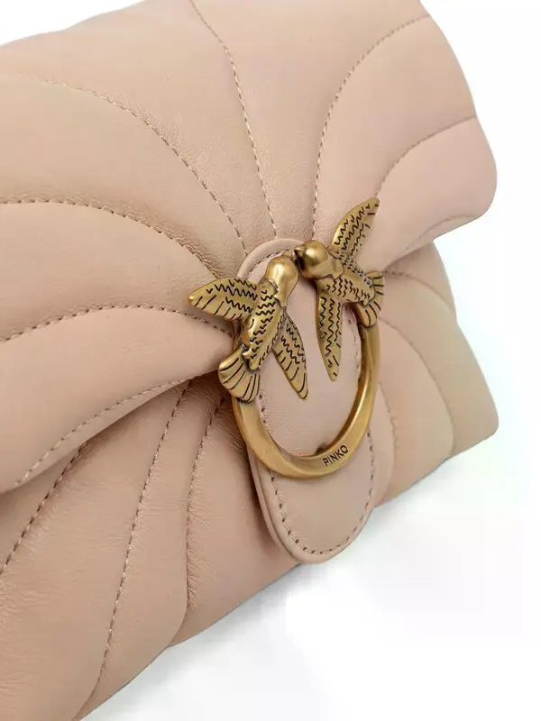 Pinko Mini Love Quilted Leather Crossbody Bag