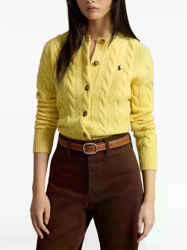 Polo Ralph Lauren Cable-knit Wool-cashmere Cardigan