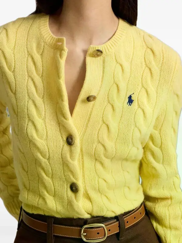 Polo Ralph Lauren Cable-knit Wool-cashmere Cardigan