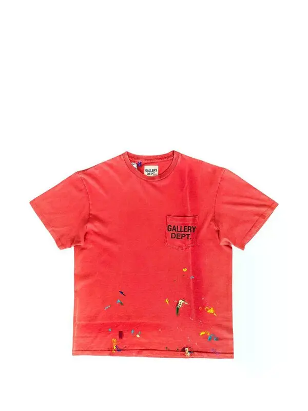 GALLERY DEPT. Paint-splatter Logo-print T-shirt - Red