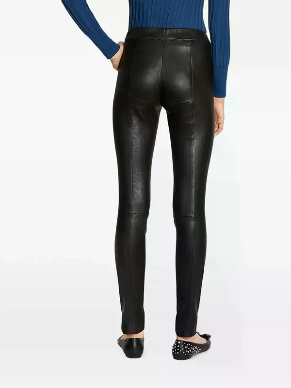 FERRAGAMO Seam-detail Leather Trousers