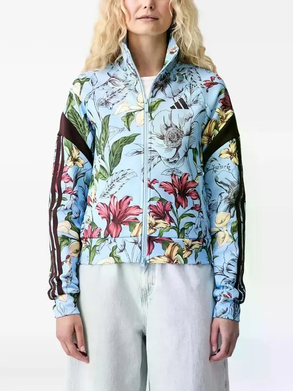 Adidas X Farm Rio House Of Tiro Floral-print Zop - Blue