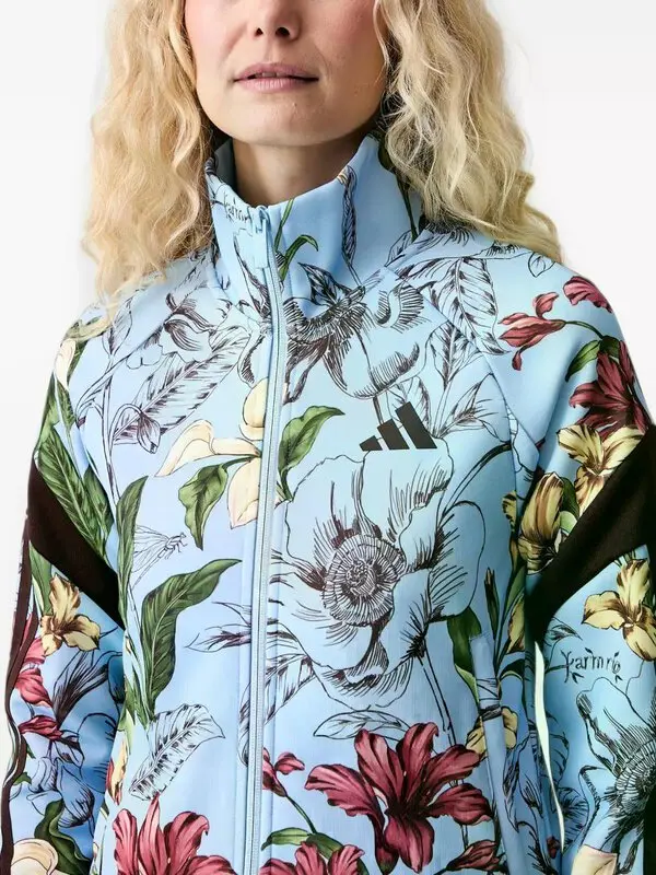 Adidas X Farm Rio House Of Tiro Floral-print Track Jacket - Blue