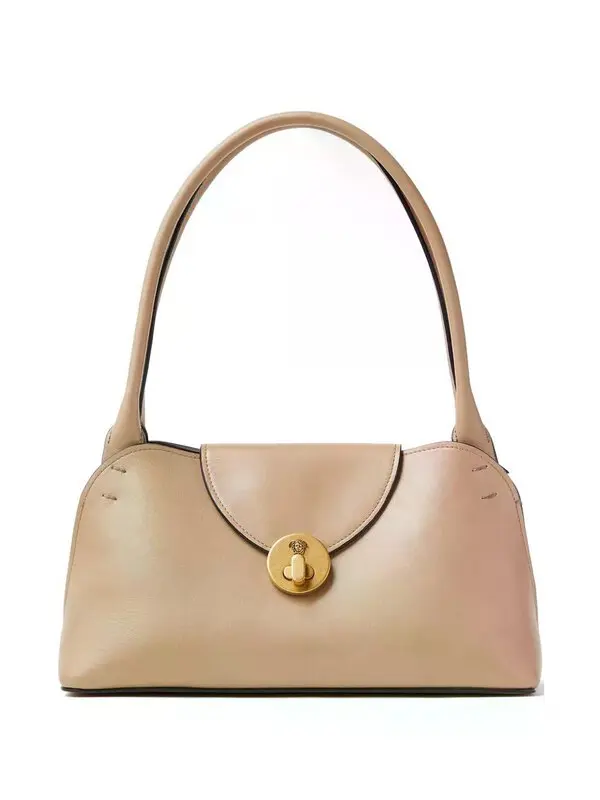 Versace Vivian Leather Small East/west Shoulder Bag - Neutrals